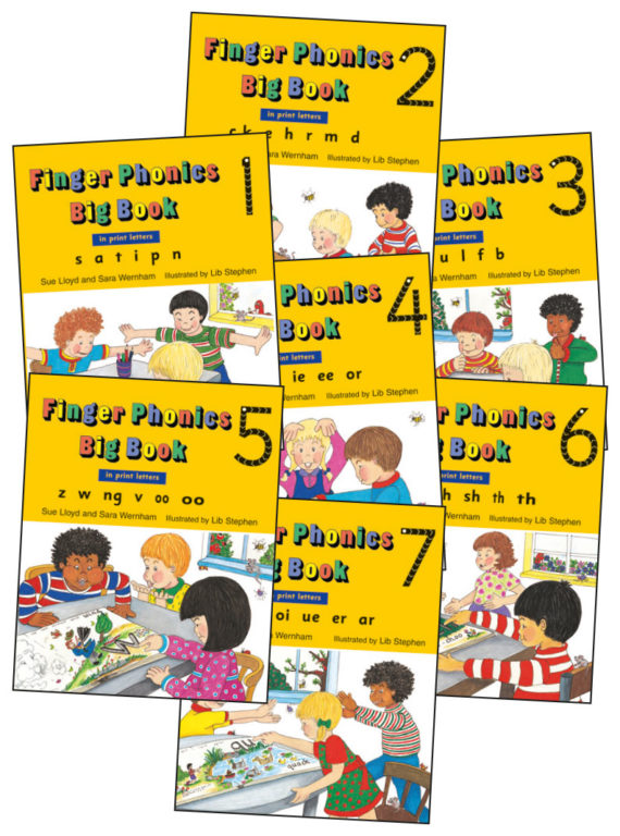 Finger Phonics Big Books 1-7 (in print letters) — Jolly Phonics